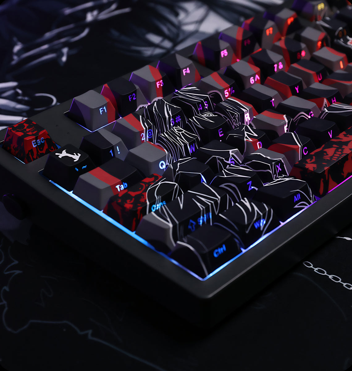 Light Yagami & Ryuk - Death Note 124 Keycaps Set – Keyboard Kraft